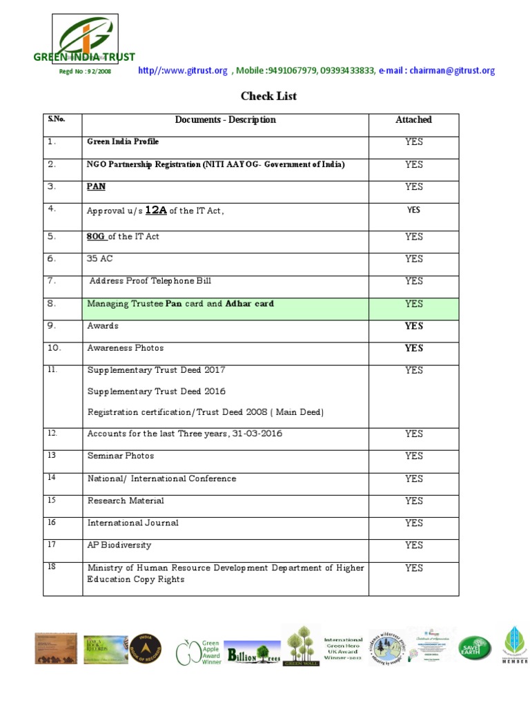 1 Check List - New | PDF