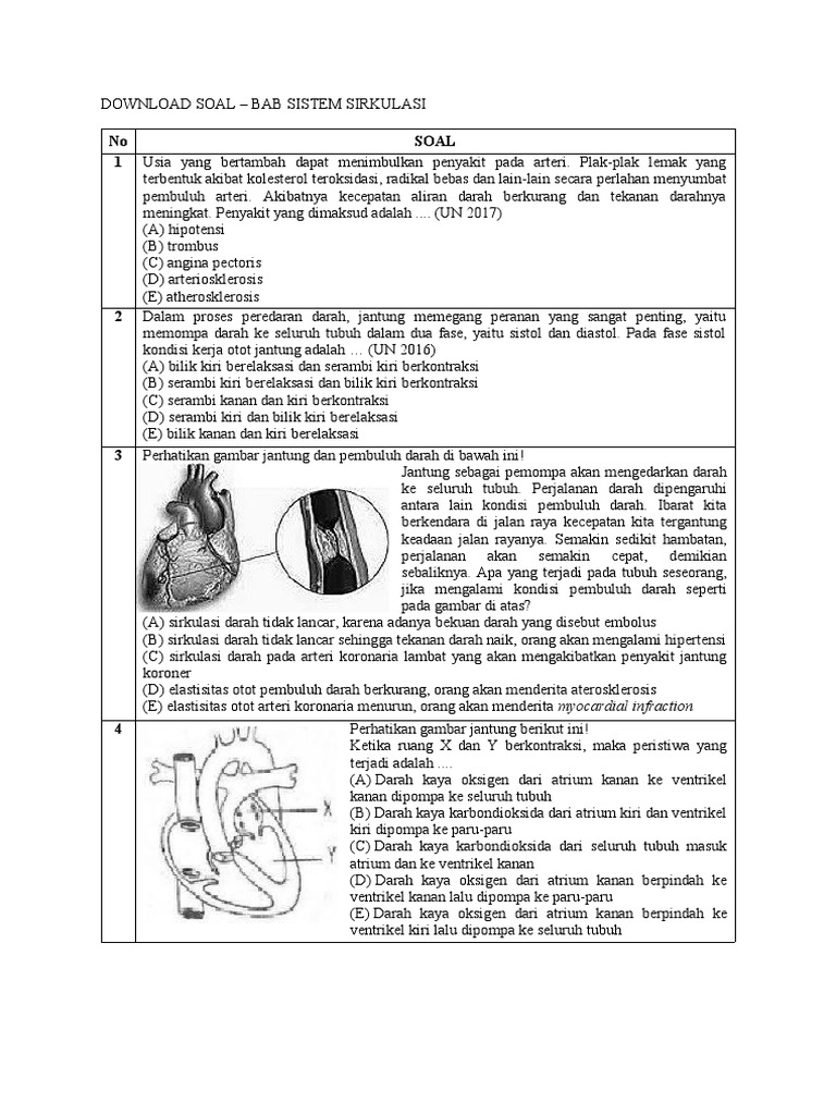 4 Download Soal - Bab Sistem Sirkulasi | PDF | Perjalanan