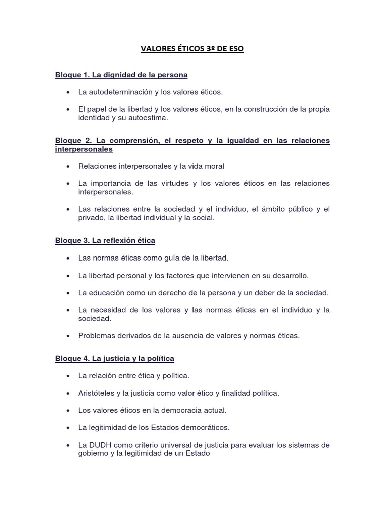 Valores Éticos 3º De Eso Pdf