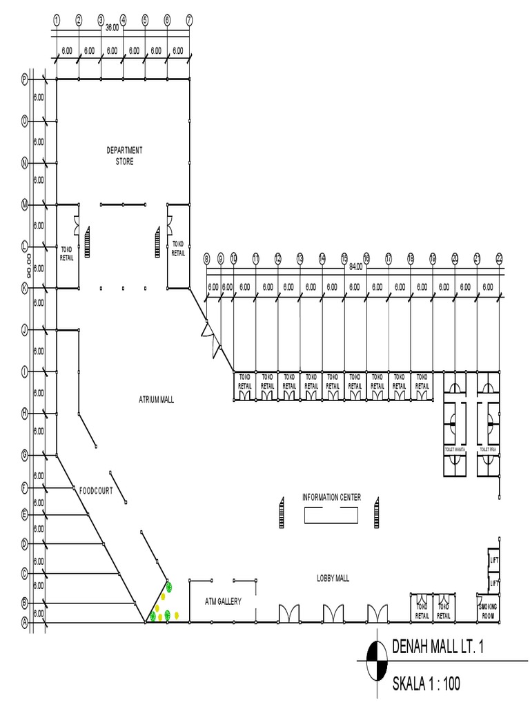 DENAH MALL LT 1 | PDF