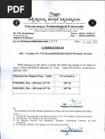 Time Table For VTU Examination 2025-26 | PDF