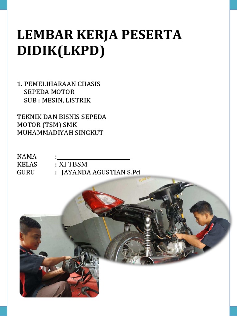 LPD Pemeliharaan Sasis Sepeda Motor | PDF