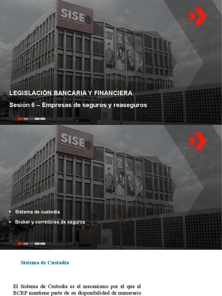 LEGISLACIÓN BANCARIA Y FINANCIERA 6ta. Clase | PDF | Reaseguro | Seguro