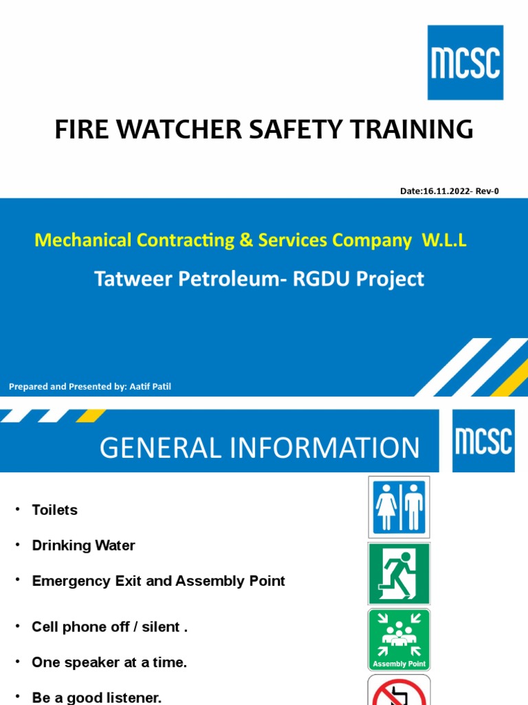 Fire Watcher Training module | PDF | Fires | Chemistry