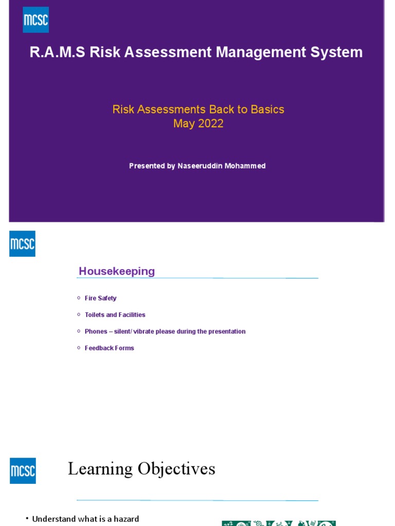 RAMS Training | PDF | Risk | Risk Assessment