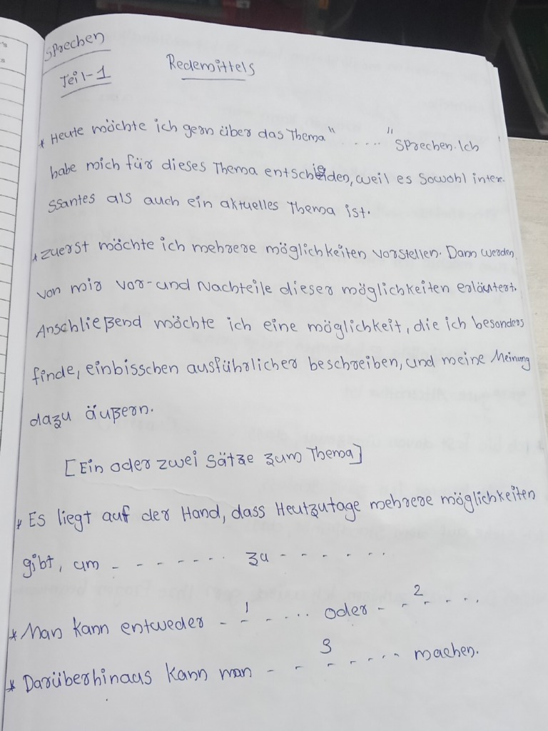 B2 Sprechen Teil 1 | PDF
