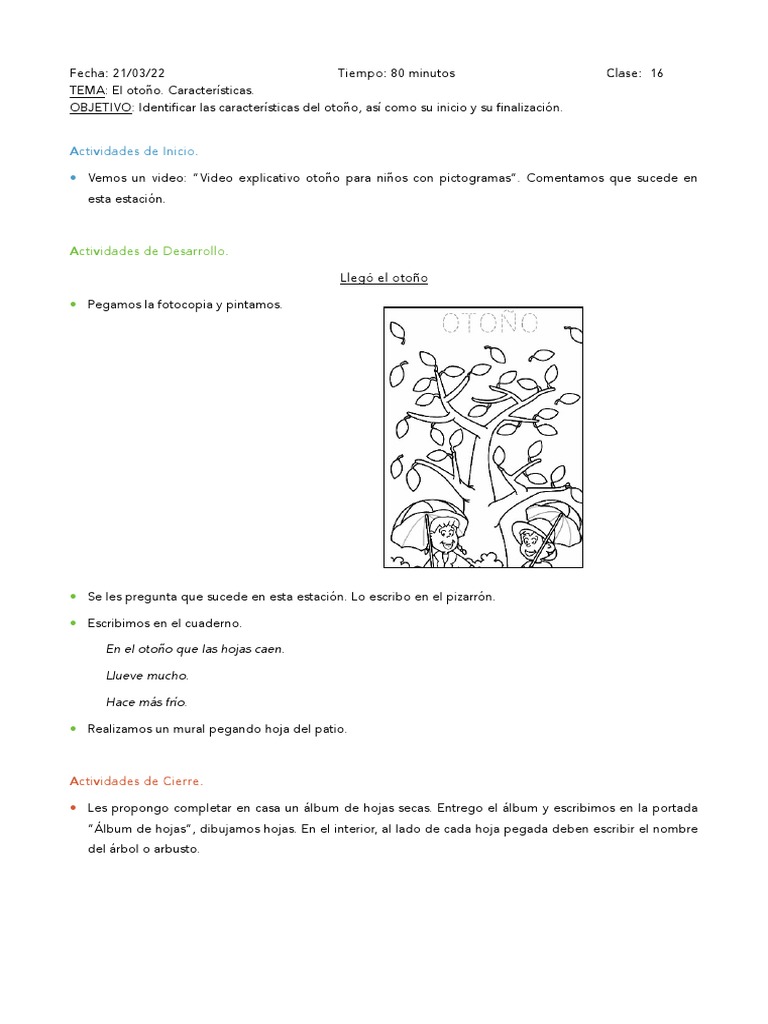 Actividades Otoño | PDF