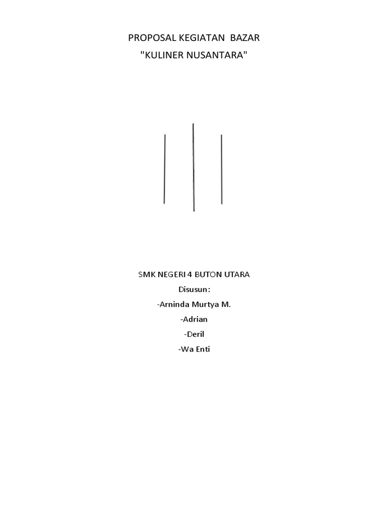 Proposal Kegiatan Bazar "Kuliner Nusantara" | PDF