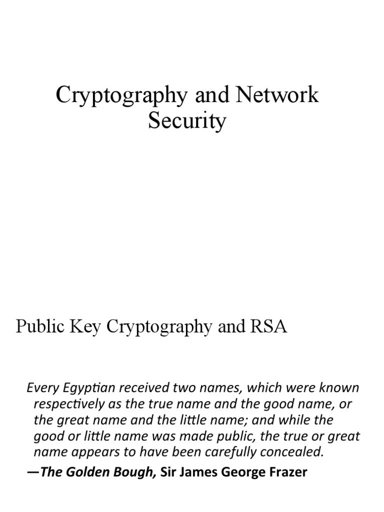 Chapter 9 RSA | PDF | Public Key Cryptography | Cryptography