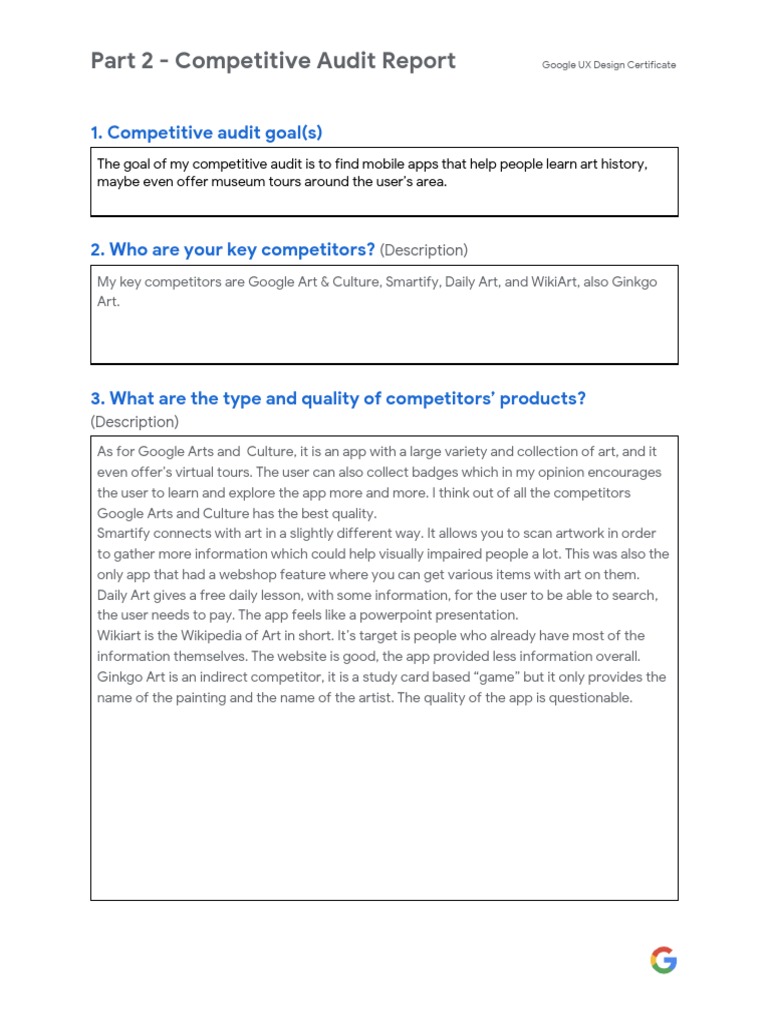 Arthou - Competitive Audit Report | PDF | Cyberspace | Computing