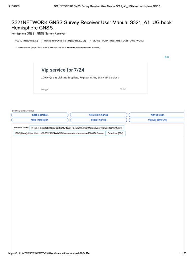S321NETWORK GNSS Survey Receiver User Manual S321 - A1 - UG - Book Hemisphere GNSS - 1 | PDF
