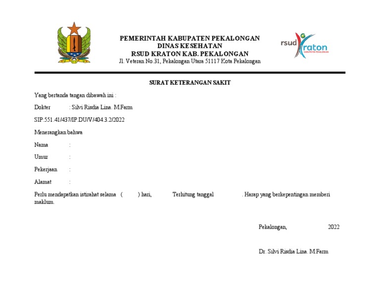 Surat Ijin Sakit | PDF