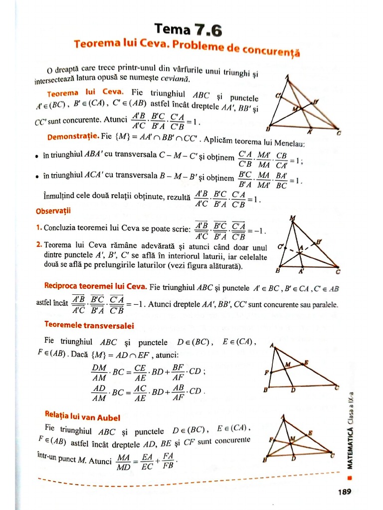 Teorema Lui Ceva | PDF