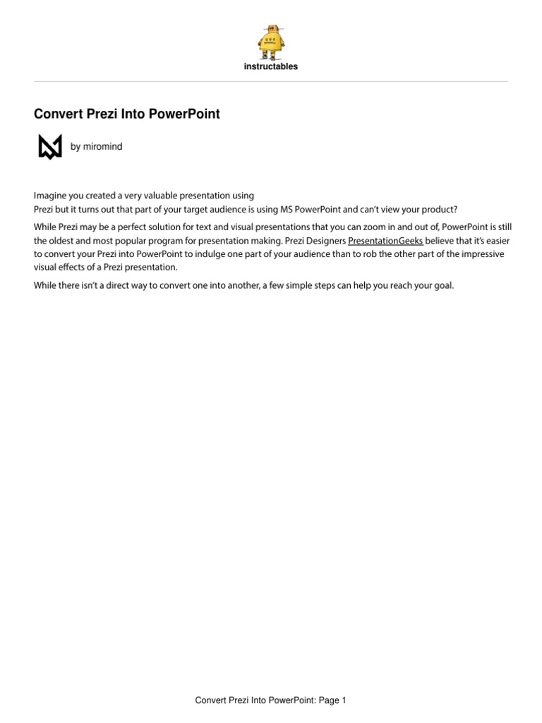 Convert Prezi Into PowerPoint | PDF Convert Prezi Into PowerPoint | PDF