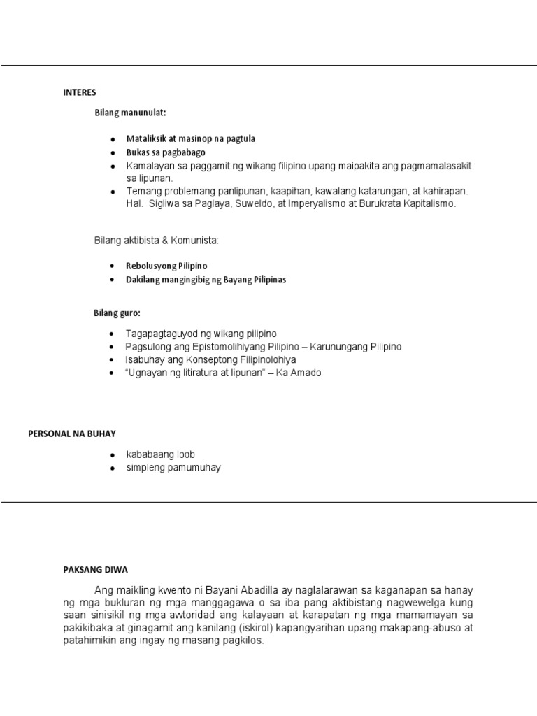 Kilalanin Ang Awtor Paksang Diwa Kaligirang Pangkasaysayan | PDF