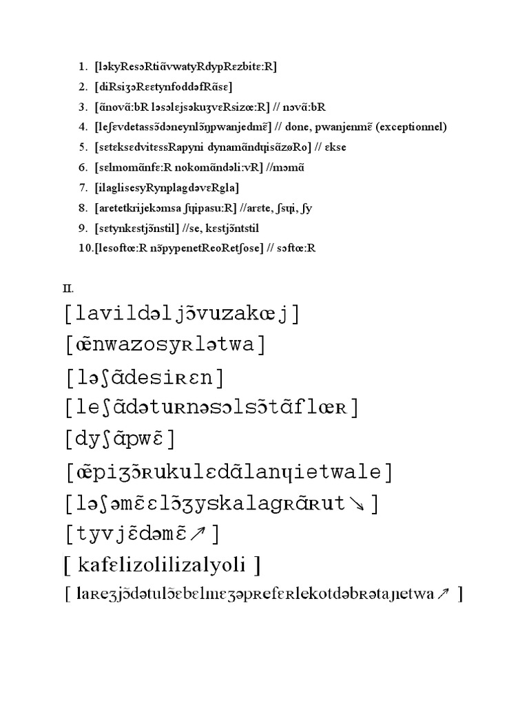 Exercice de Transcription Phonetique | PDF