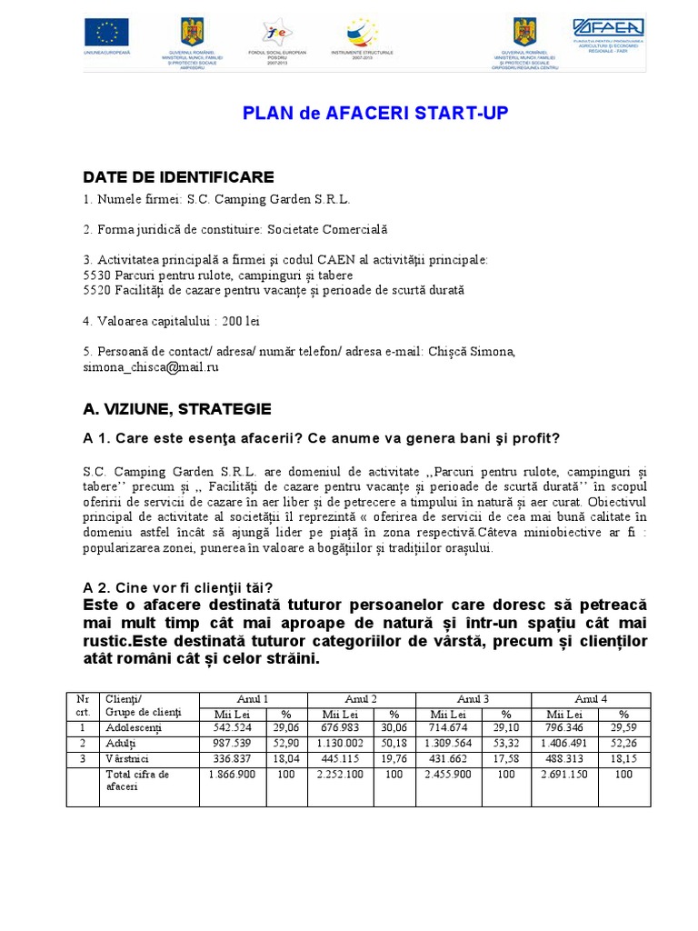 EX 1 - Plan - de - Afacere | PDF