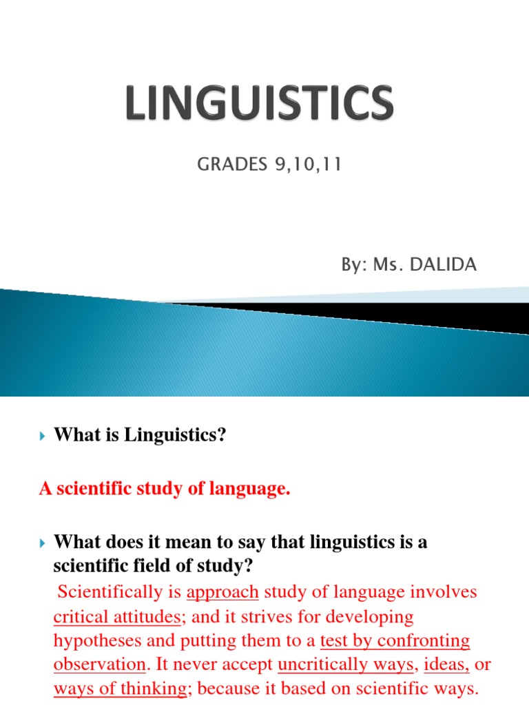 Linguistics 2 PDF | Download Free PDF | Linguistics | Language Acquisition