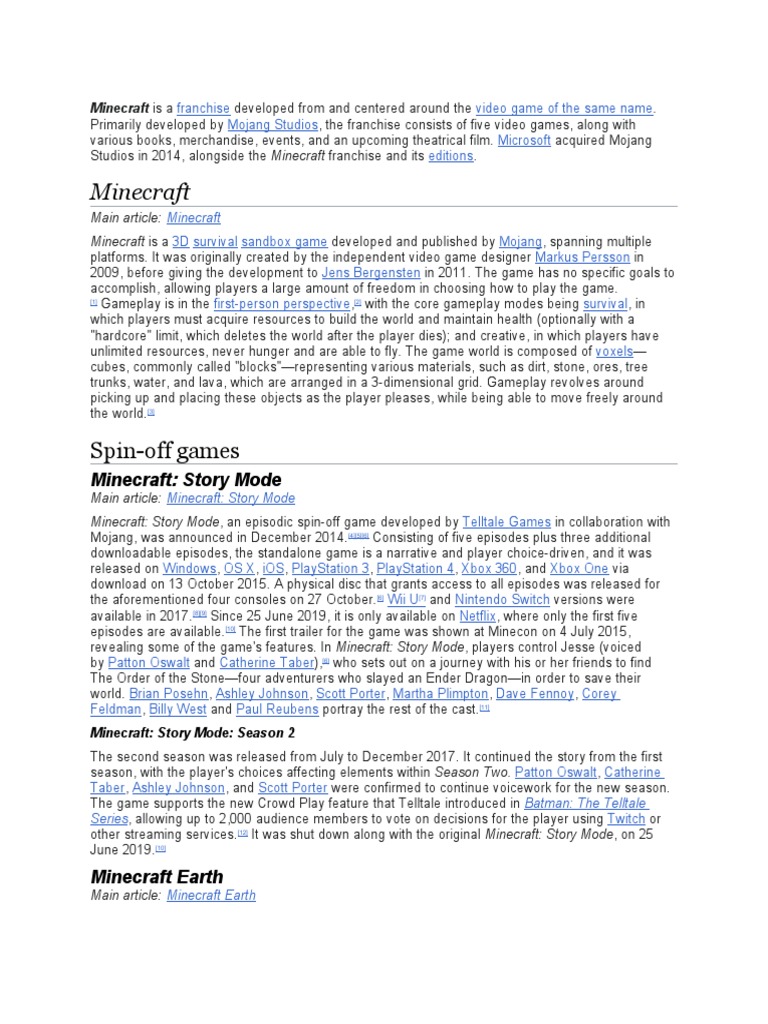 Minecraft | PDF | Minecraft | Video Games