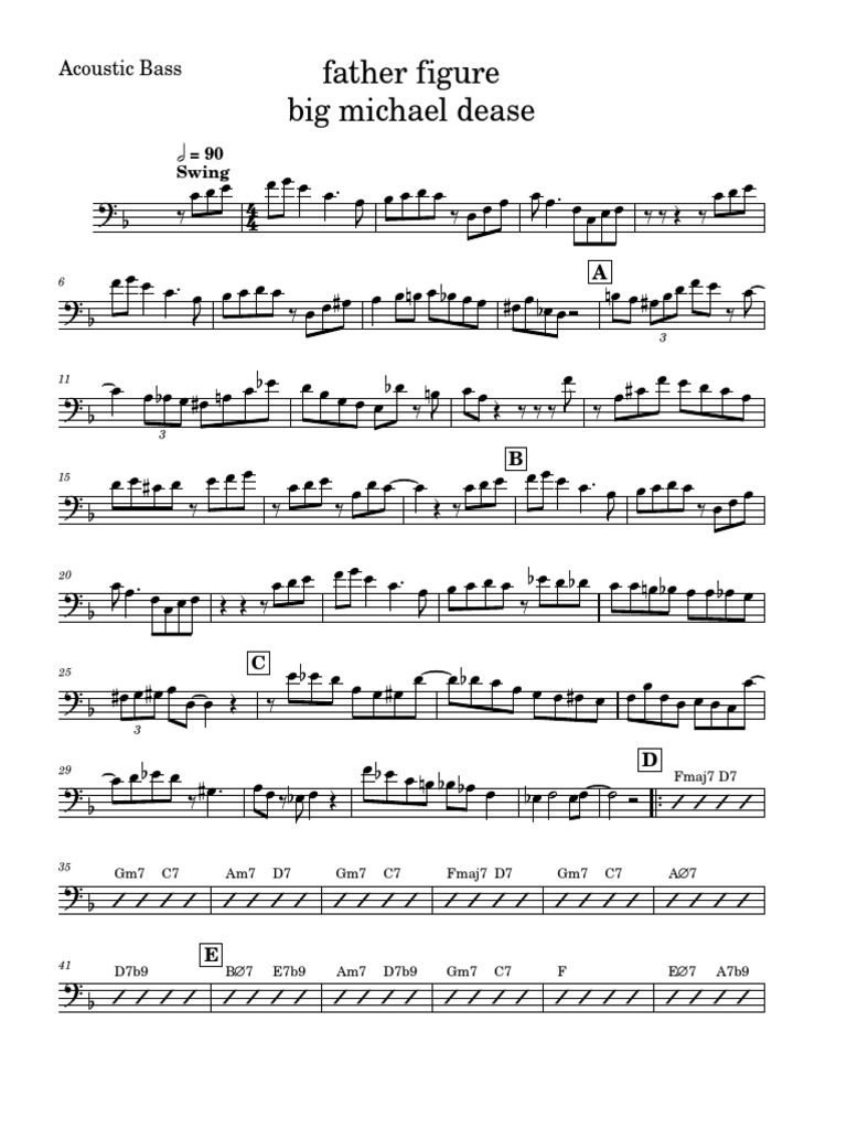 Father Figure Chart-Acoustic Bass | PDF