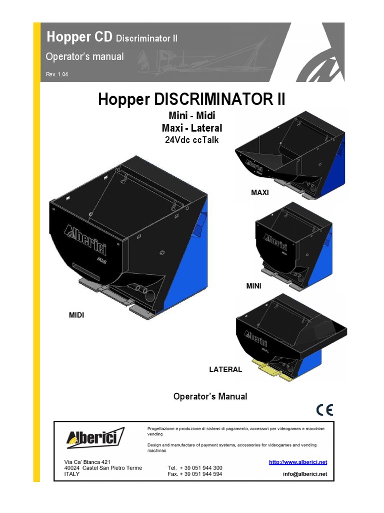 Manual ENG Hopper CD Discriminator II | PDF | Transmission Control ...