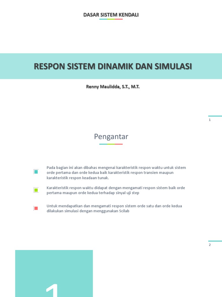 Respon Sistem Dan Simulasi | PDF