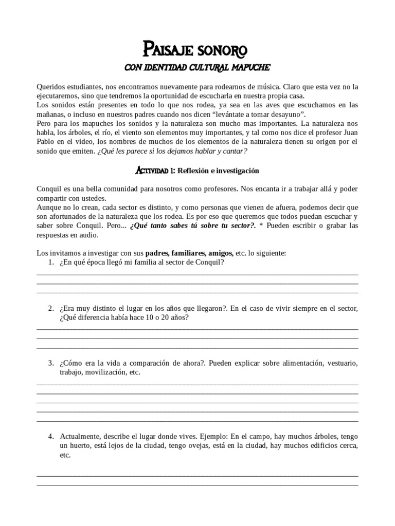 Paisaje Sonoro | PDF | Sonido