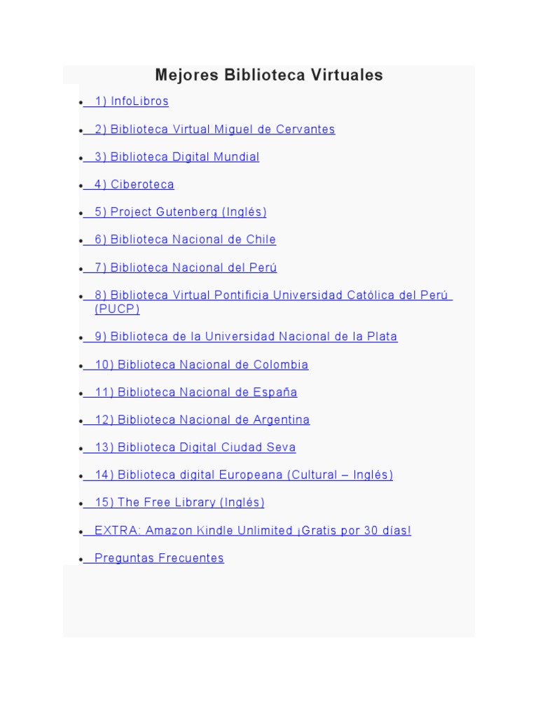 Mejores Biblioteca Virtuales | PDF | Ciencias sociales
