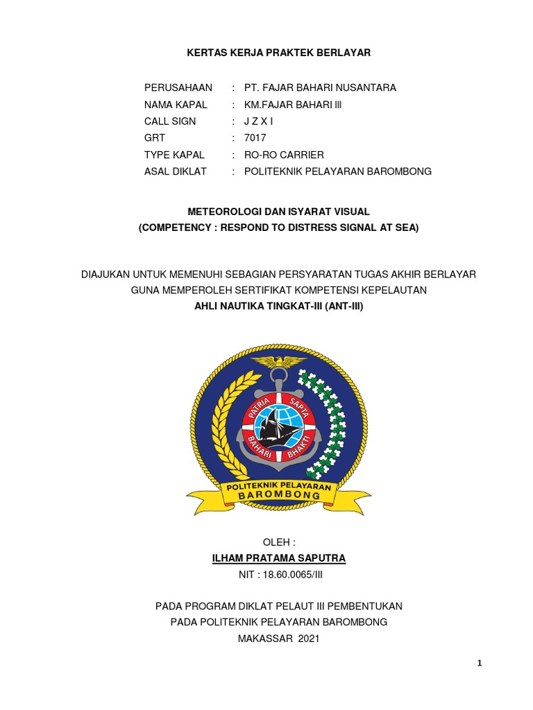 ResponTO A DISTRESS SIGNAL AT SEA | PDF