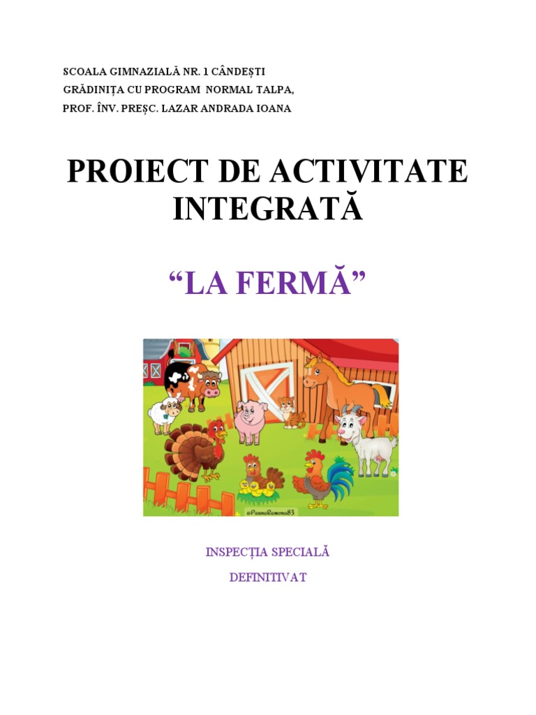 Model Proiect | PDF