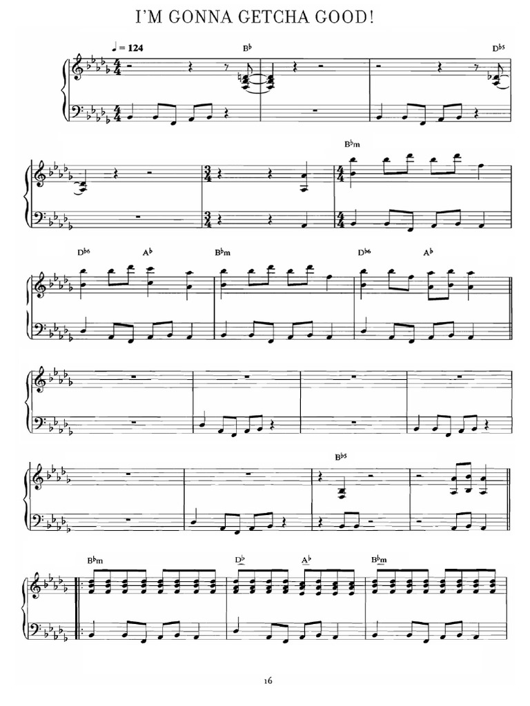 I'm Gonna Getcha Good Key | PDF