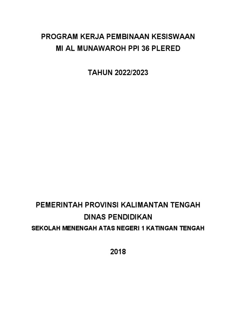 Program Kerja Kesiswaan | PDF | Karier & Perkembangan | Seni