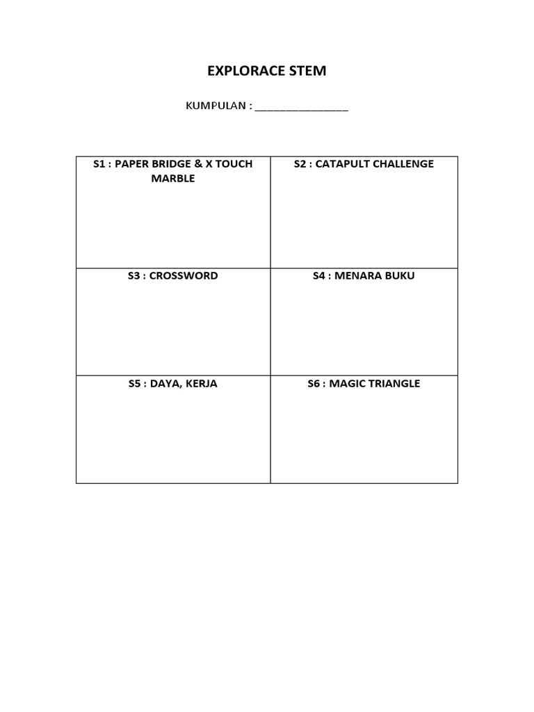 Explorace Stem | PDF | Teaching Methods & Materials