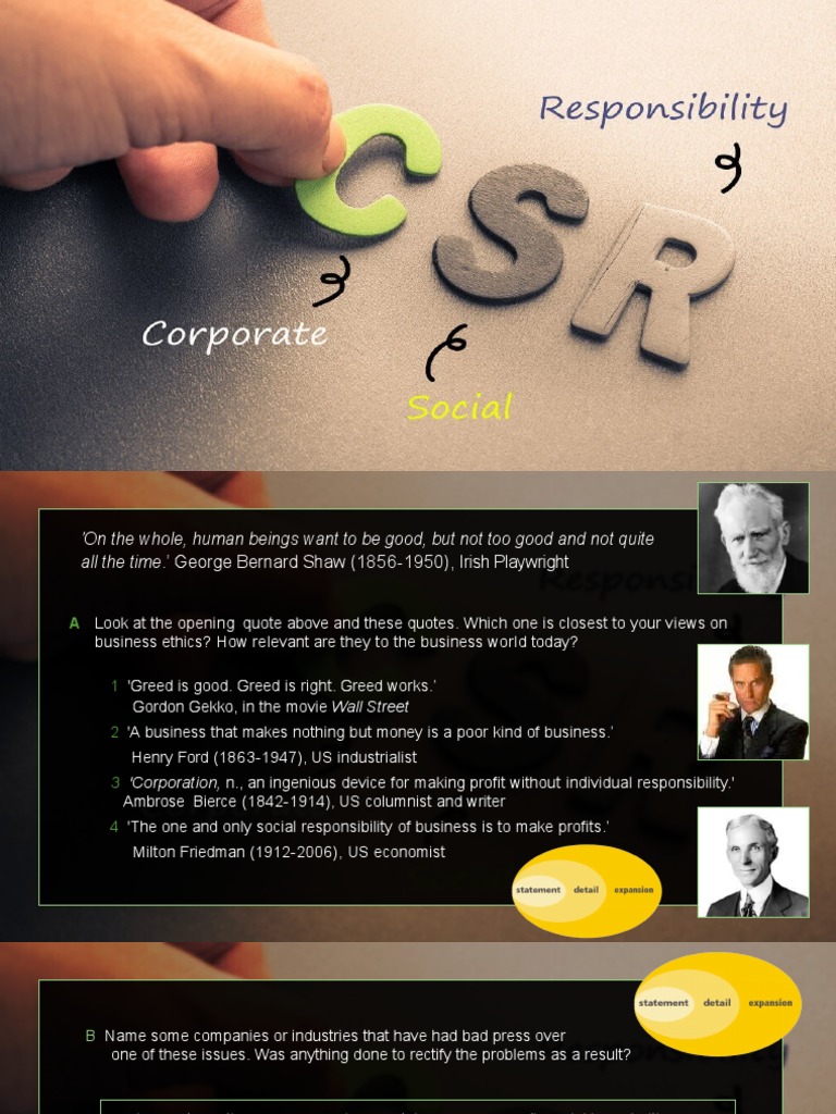 Corporate Social Responsibility | PDF | Corporate Social Responsibility ...