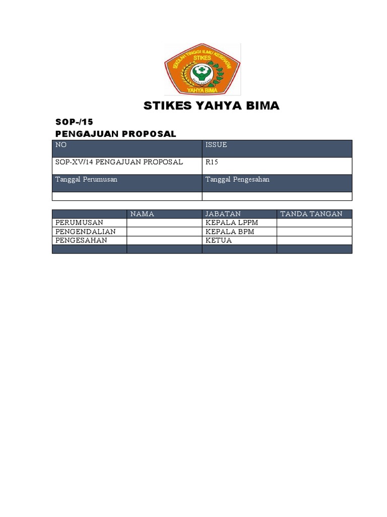 SOP Pengajuan Proposal | PDF