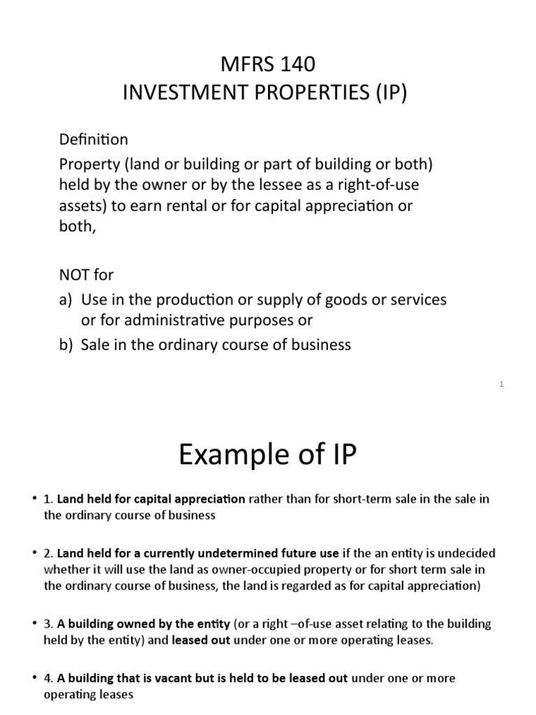 FAR270 MFRS 140 Lecture | PDF | Fair Value | Lease