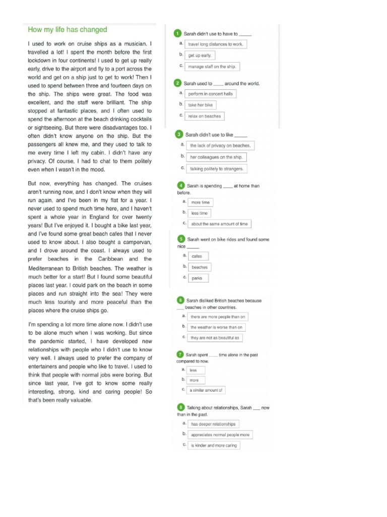 How My Life Has Changed | PDF