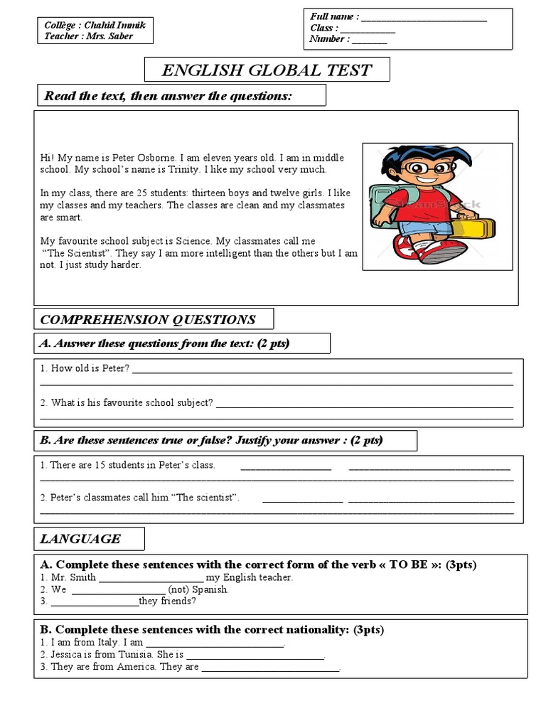 Global Test 4 1st Semester | PDF | Linguistics | Cognitive Science