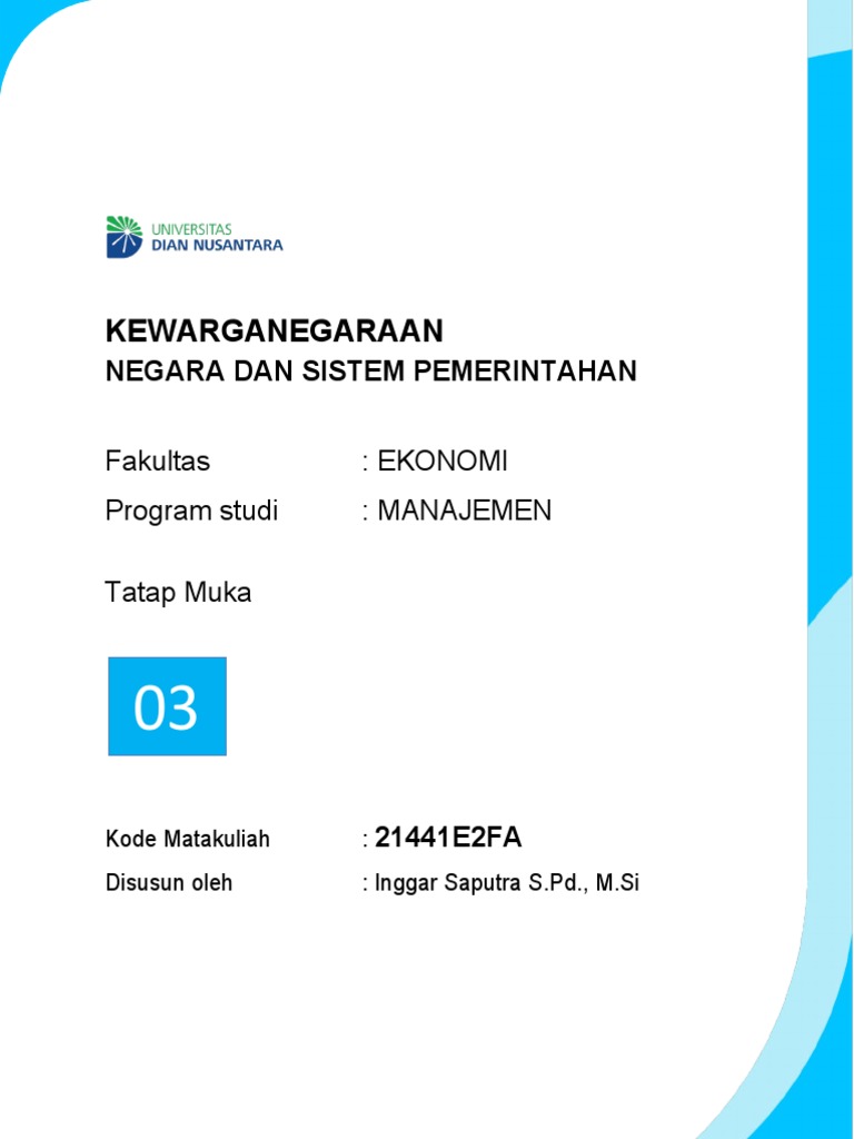 Modul 3 Negara Dan Sistem Pemerintahan Pdf