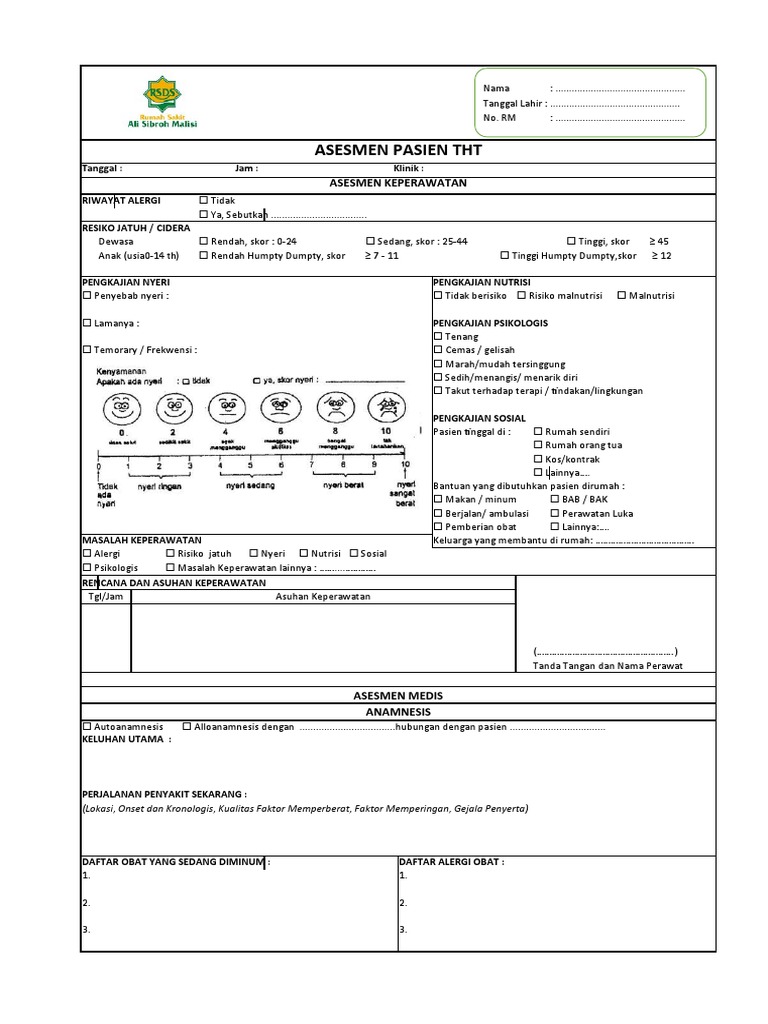 Asesmen Keperawatan Pasien THT | PDF