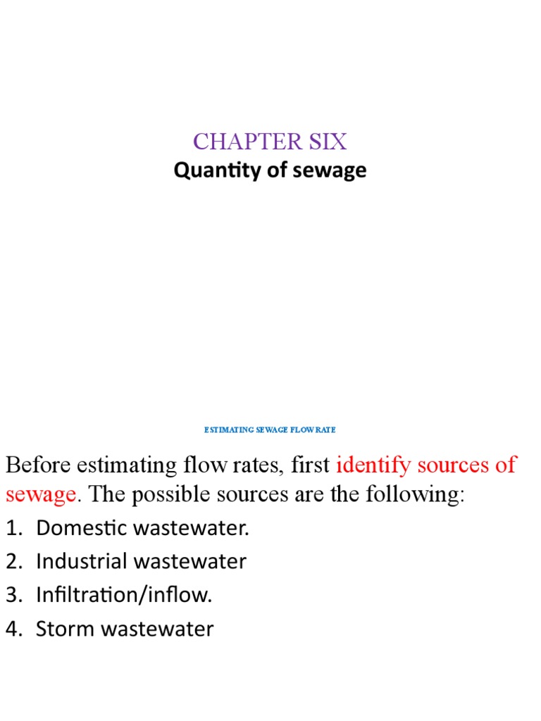Chapter-6 | PDF | Sanitary Sewer | Sewage