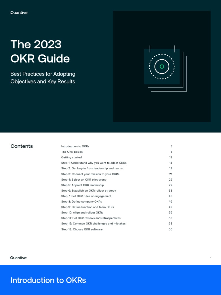 2023 OKRs Guide | PDF | Goal