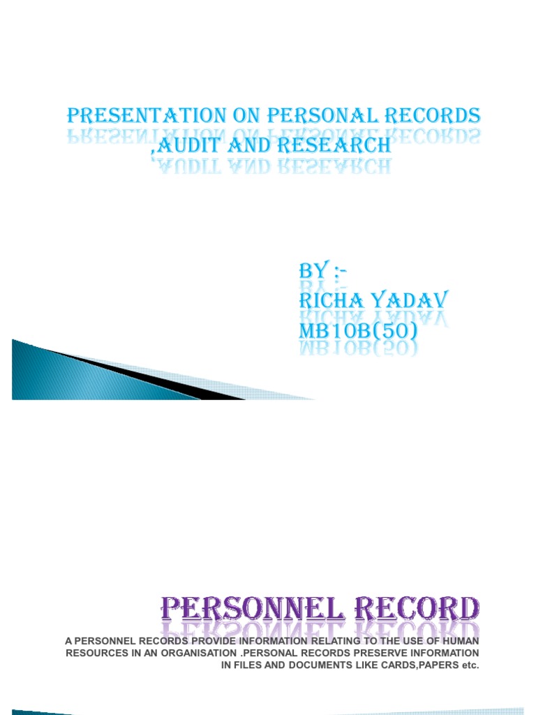 Personal Record | PDF | Audit | Employment