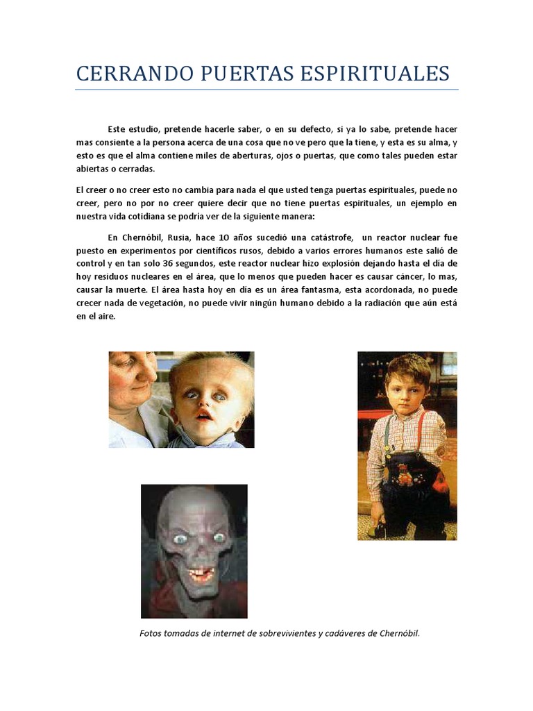 Cerrando puertas espirituales para alcanzar la paz interior | PDF | La ...