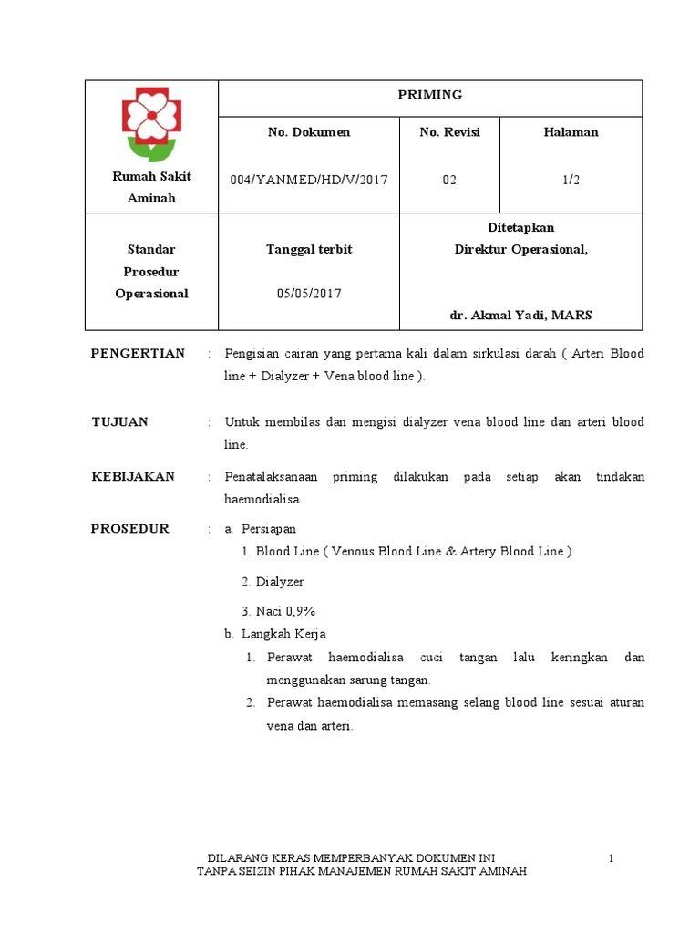 Priming Procedure Pdf
