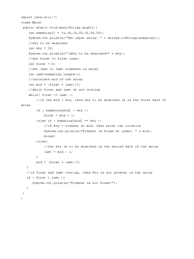 Binary Search Implementation Java Pdf 4726
