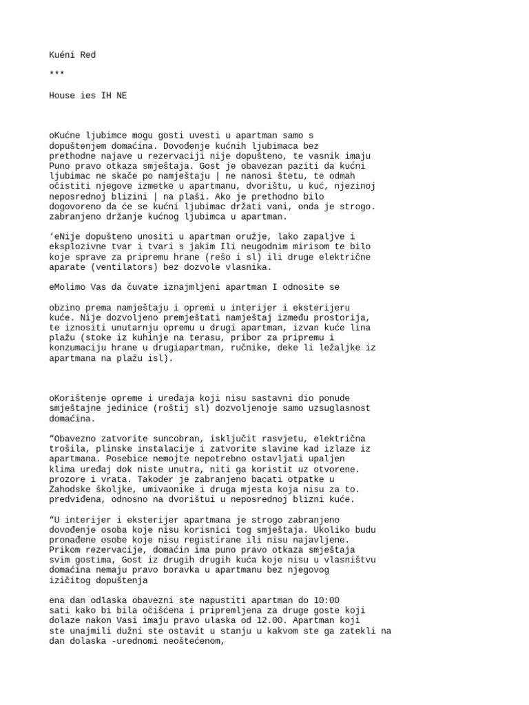 Kucni Red | PDF