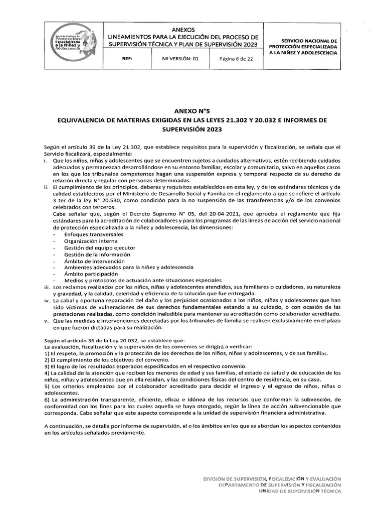 Anexo N°5 Equivalencia de Materias Exigidas | PDF