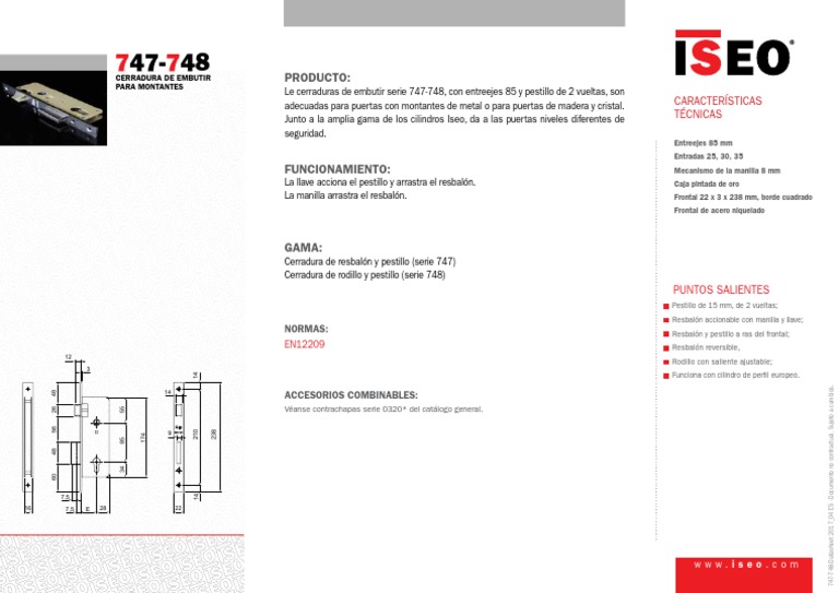 747-748 Datasheet ES_2017_04 | PDF | Bienes manufacturados