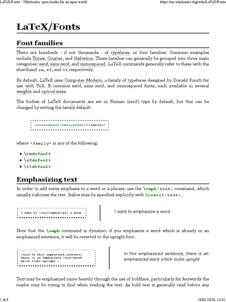 Font Size Pdf Typefaces Te X